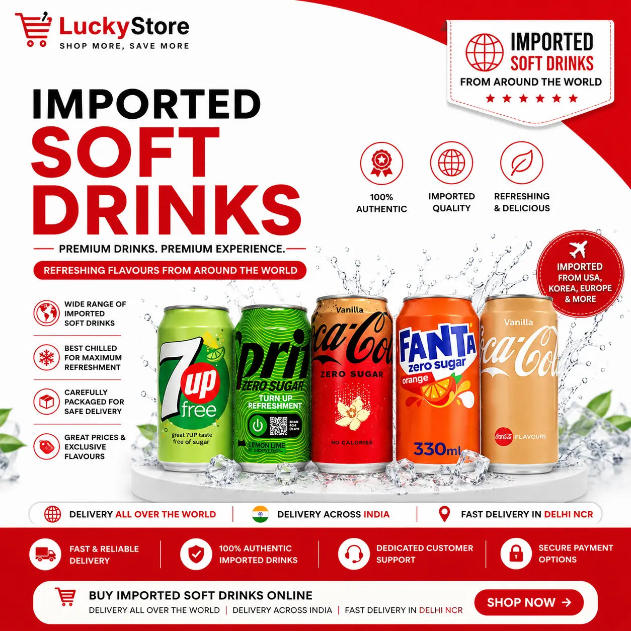 Soft Drinks Online | Imported Drinks – LuckyStore.in