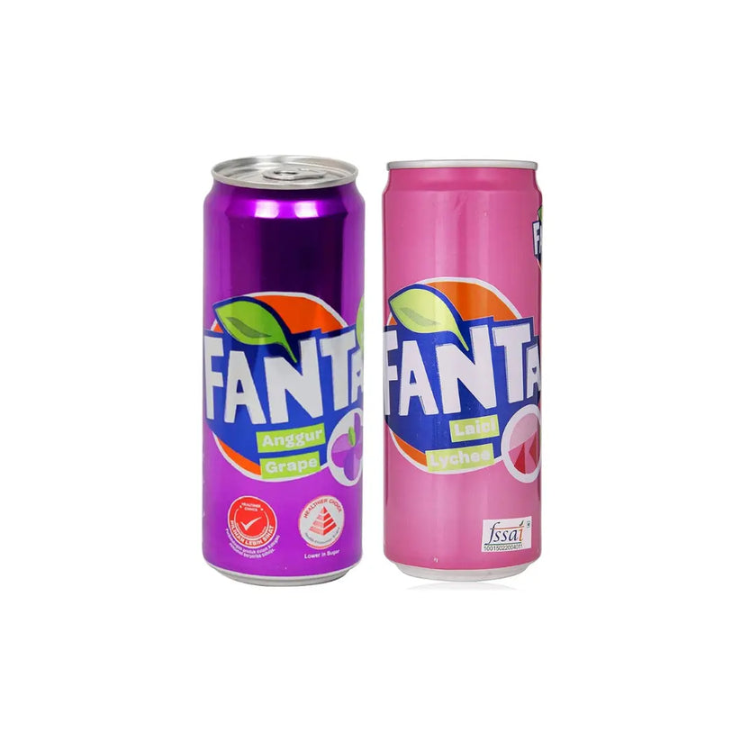 Fanta Grape Flavoured Drink, 320ml + Fanta Laici Lychee Drink imported