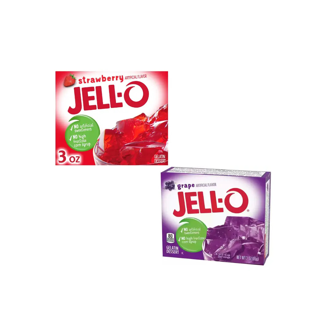 Buy Jell-O Strawberry & Grape Gelatin Dessert Combo Pack 8.5g