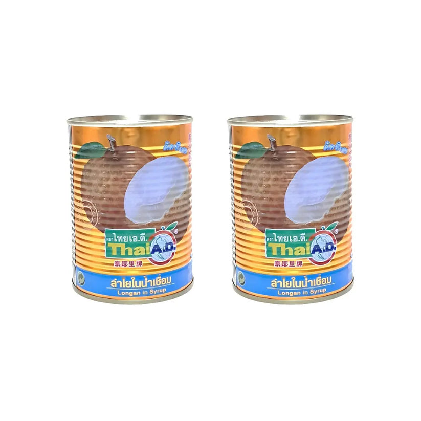 Thai A.D Longan in Syrup 565g (Pack of 2) – Sweet Canned Longan Fruit